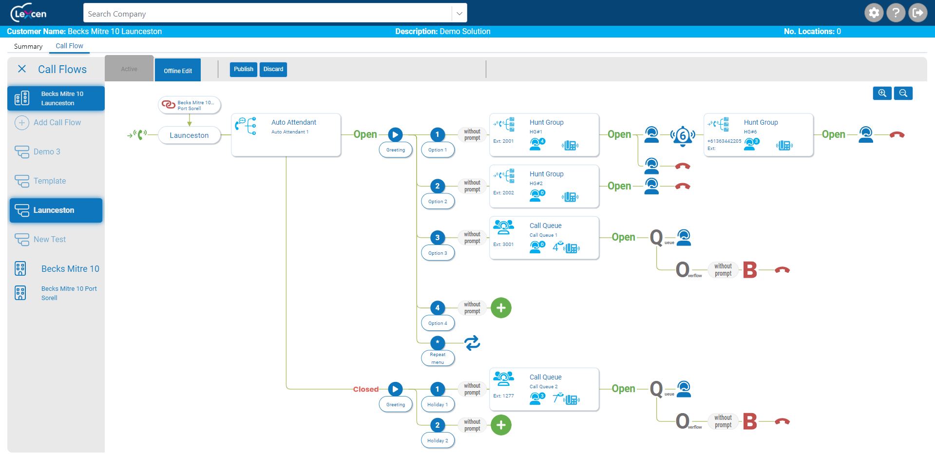Lexcen Call Flows